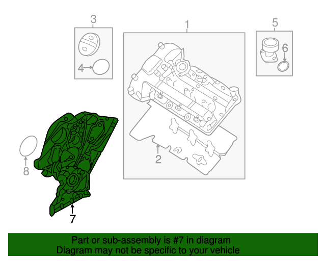 21351-3CAA3 - Timing Cover 2011-2018 Kia | Kia.Parts Store