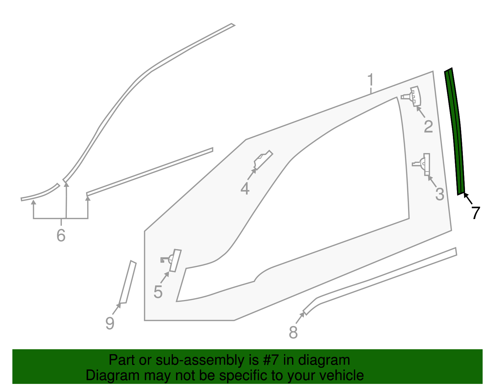 73810-THR-A01 - High-Quality Side Panel Glass Seal for 2018-2024 Honda ...