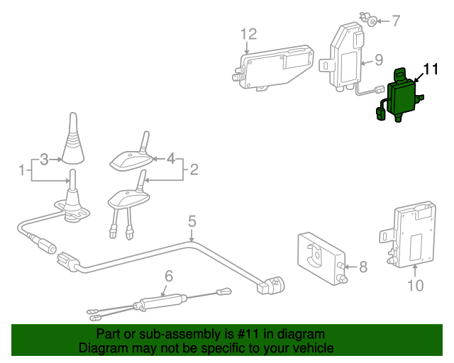 208-820-14-89 - Amplifier 1998-1999 Mercedes-Benz | Mercedes-Benz USA Parts