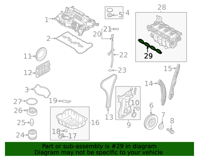28313-2GTA0 - Manifold Gasket 2016-2022 Kia | Kia.Parts Store