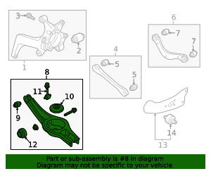 2019-2023 Hyundai Kona Electric Lower Control Arm 55220-K4000 | QuirkParts