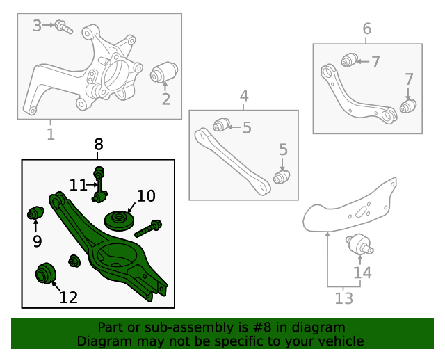 2019-2023 Hyundai Kona Electric Lower Control Arm 55210-K4000 | OEM ...