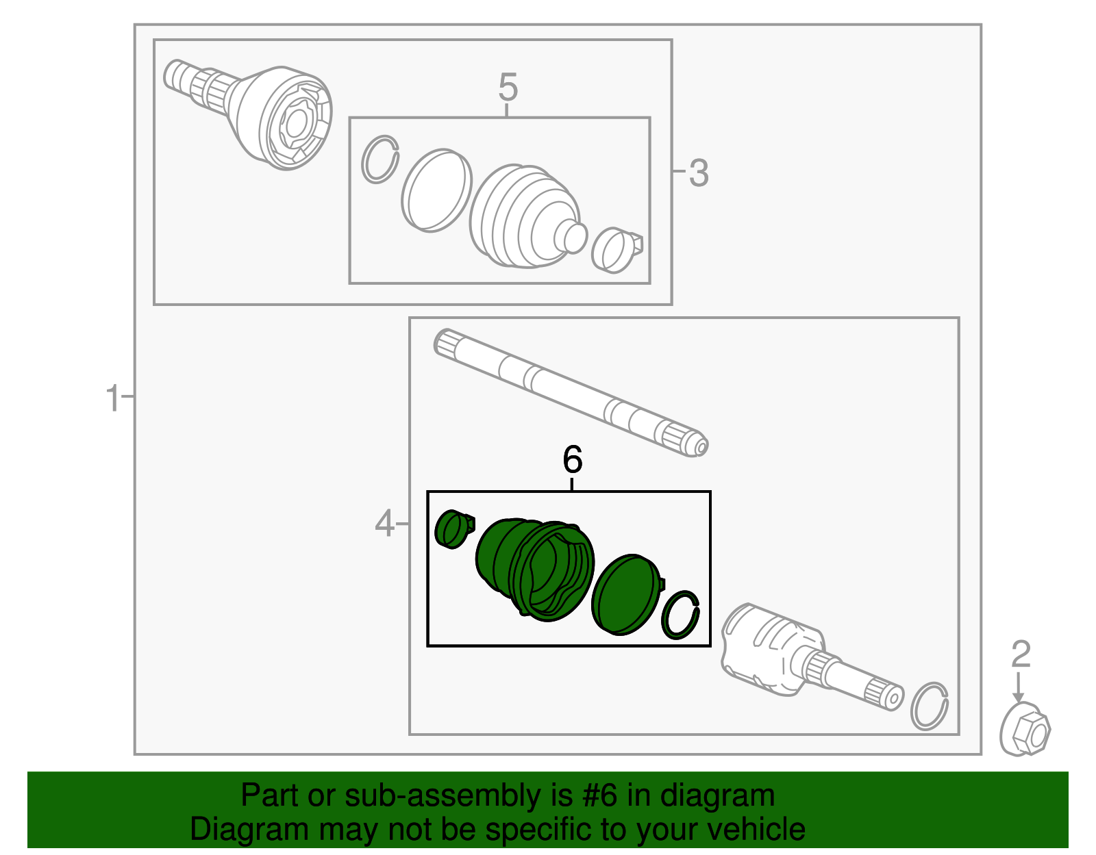 20894127 - Rear Wheel Half-Shaft Inner Constant Velocity (CV) Boot Kit ...