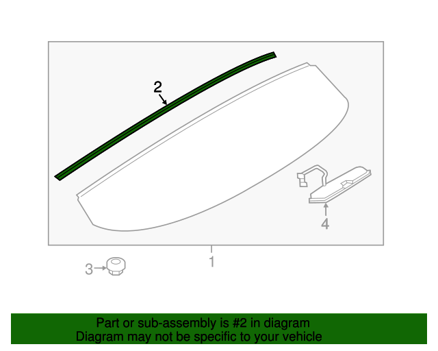 Genuine OEM Ford Part - Spoiler Weatherstrip FB5Z-7843720-A | Genuine ...
