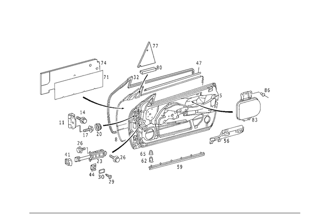 208-690-03-82 - Drip Rail 1999-2003 Mercedes-Benz CLK430 | Mercedes ...