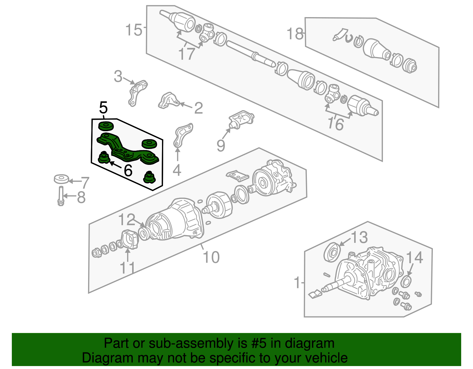 50710-S9A-A01 - 2002-2006 Honda CR-V - Mounting Assembly A Rear Differential | All Discount ...
