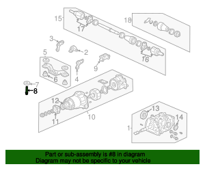 90167-S2L-000 - Mount Assembly Bolt 2002 Honda CR-V | Honda Parts Online