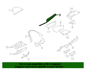 51459265136 - 2013-2015 BMW X1 Trim Molding (51-45-9-265-136) | BMW of ...