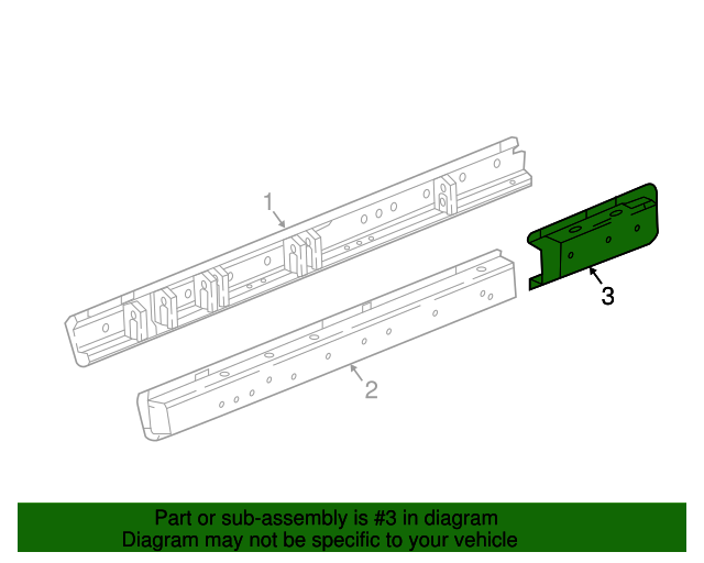 2018-2022 GM Passenger Side Underbody Rear Side Rail Extension 84234231 ...