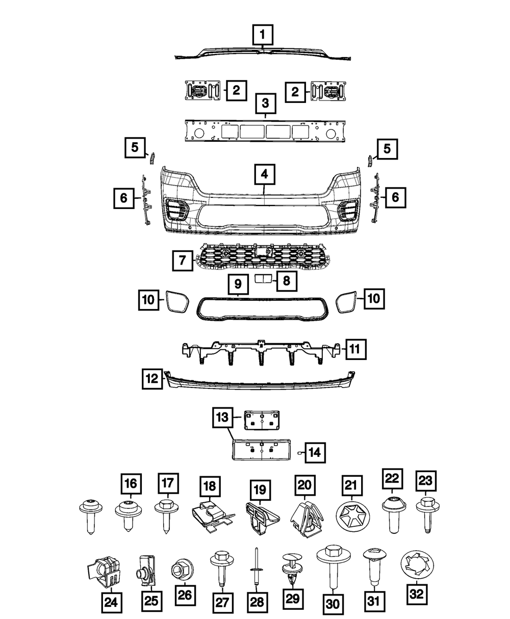 2025 Ram 1500 Bumper Bracket Kit 68667496AA | TascaParts.com