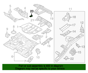 2011-2017 Volkswagen Touareg Muffler & Pipe Rear Bracket 7P6-253-144 ...