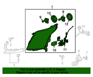23315408 - Driver Side Headlamp Assembly 2014-2016 Cadillac SRX | GM ...