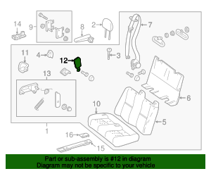 901-860-11-69-9051 - Center Buckle 2010-2024 Mercedes-Benz | Mercedes ...
