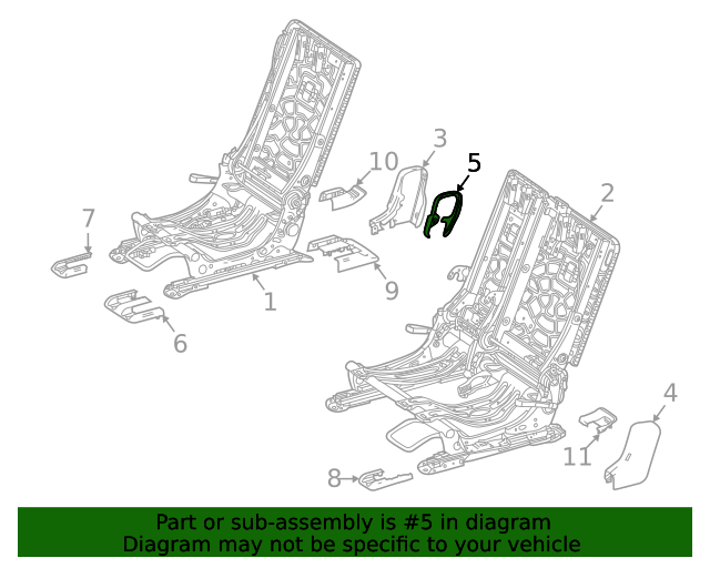 247-920-54-03-9051 - Outer Cover Bracket 2020-2021 Mercedes-Benz GLB ...
