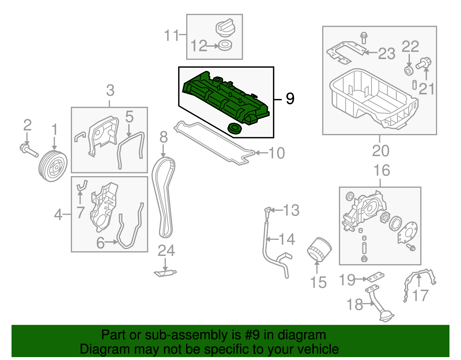 22410-23310 - Valve Cover 2010-2011 Kia Soul | Kia.Parts Store