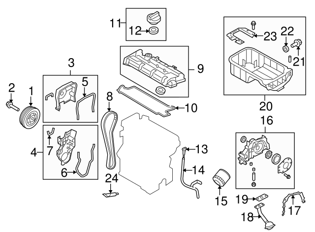 2009-2011 Kia Oil Pump 21310-23003 | OEM Parts Online