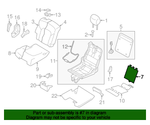 88635-1LA0A - Seat Back Heater 2017-2024 Nissan Armada | Nissan Parts ...