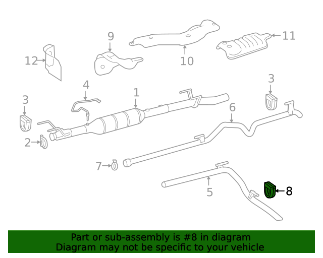 901-492-00-44 - Muffler & Pipe Hanger 2010-2024 Mercedes-Benz ...