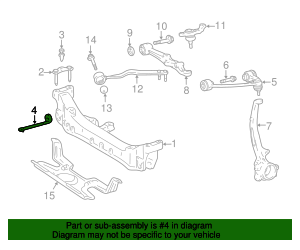 1995-2000 Lexus LS400 Suspension Subframe Crossmember Brace 52255-50010 ...