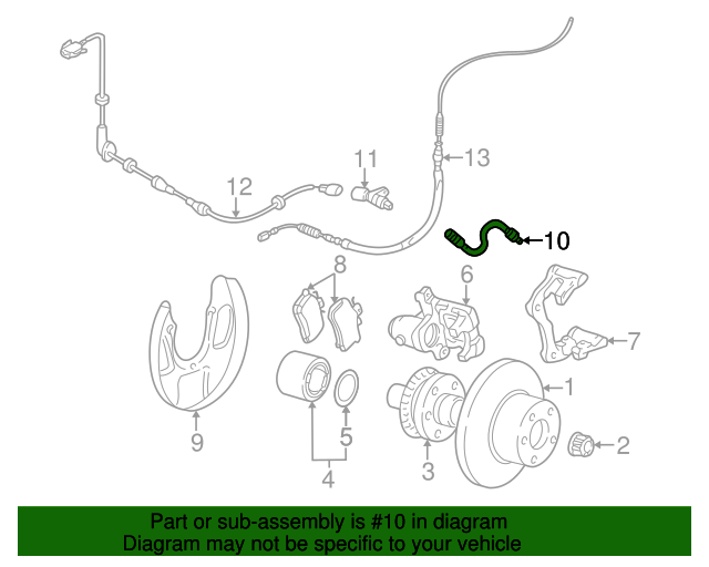 6Q0-611-775-B - Brake Hose 2000-2006 Audi | Audi OEM Parts