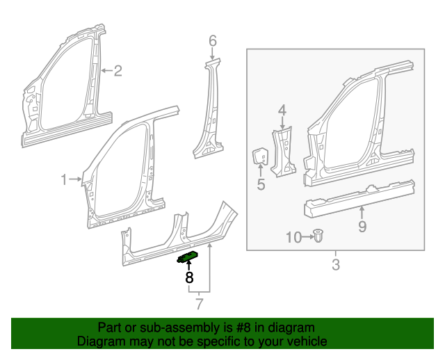 003-991-43-70 - Rocker Panel Clamp 2012-2021 Mercedes-Benz | Mercedes ...