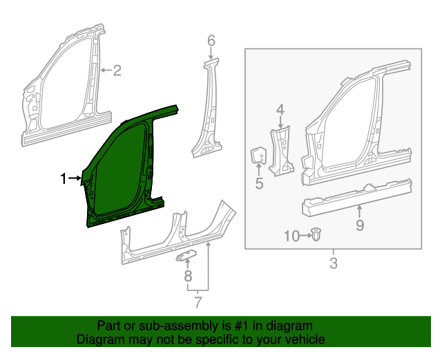 166-630-33-00 - Sidewall 2013-2019 Mercedes-Benz | Mercedes-Benz USA Parts