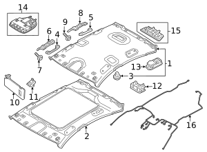 2015-2024 Hyundai Headliner Clip 85849-B1000 | QuirkParts