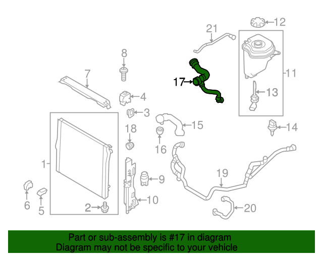 17-12-7-586-774 - Upper Hose - 2008-2019 BMW | Wholesale BMW