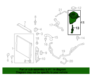 17-13-8-621-092 - Engine Coolant Reservoir 2007-2019 BMW ...