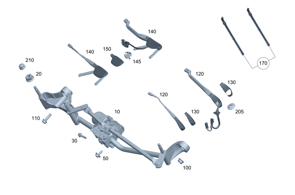2020-2025 Mercedes-Benz Parts Kit, Wiper Blade 167-820-92-01 | World ...
