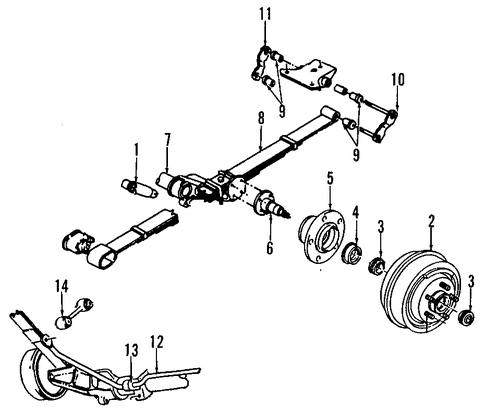REAR AXLE for 1989 Dodge Caravan