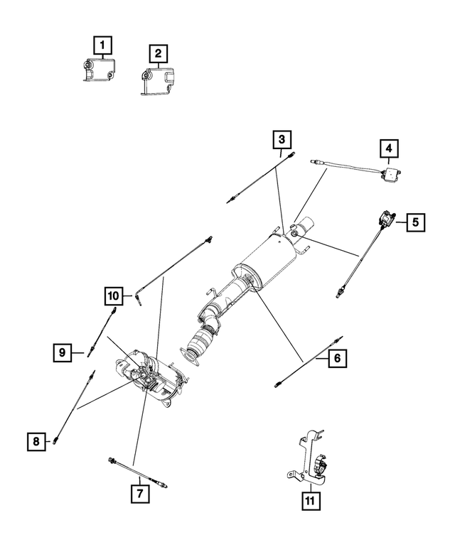 2015-2017 Ram Exhaust Temperature Sensor 68226961aa | TascaParts.com