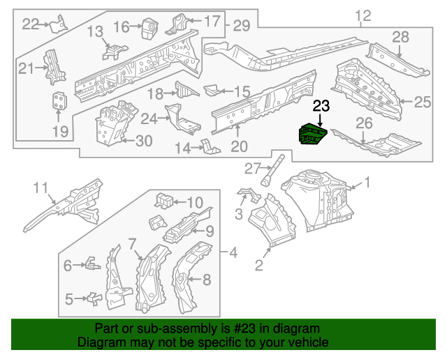 Driver Side Engine Compartment Panel Extension 84149975 | GMPartsNow