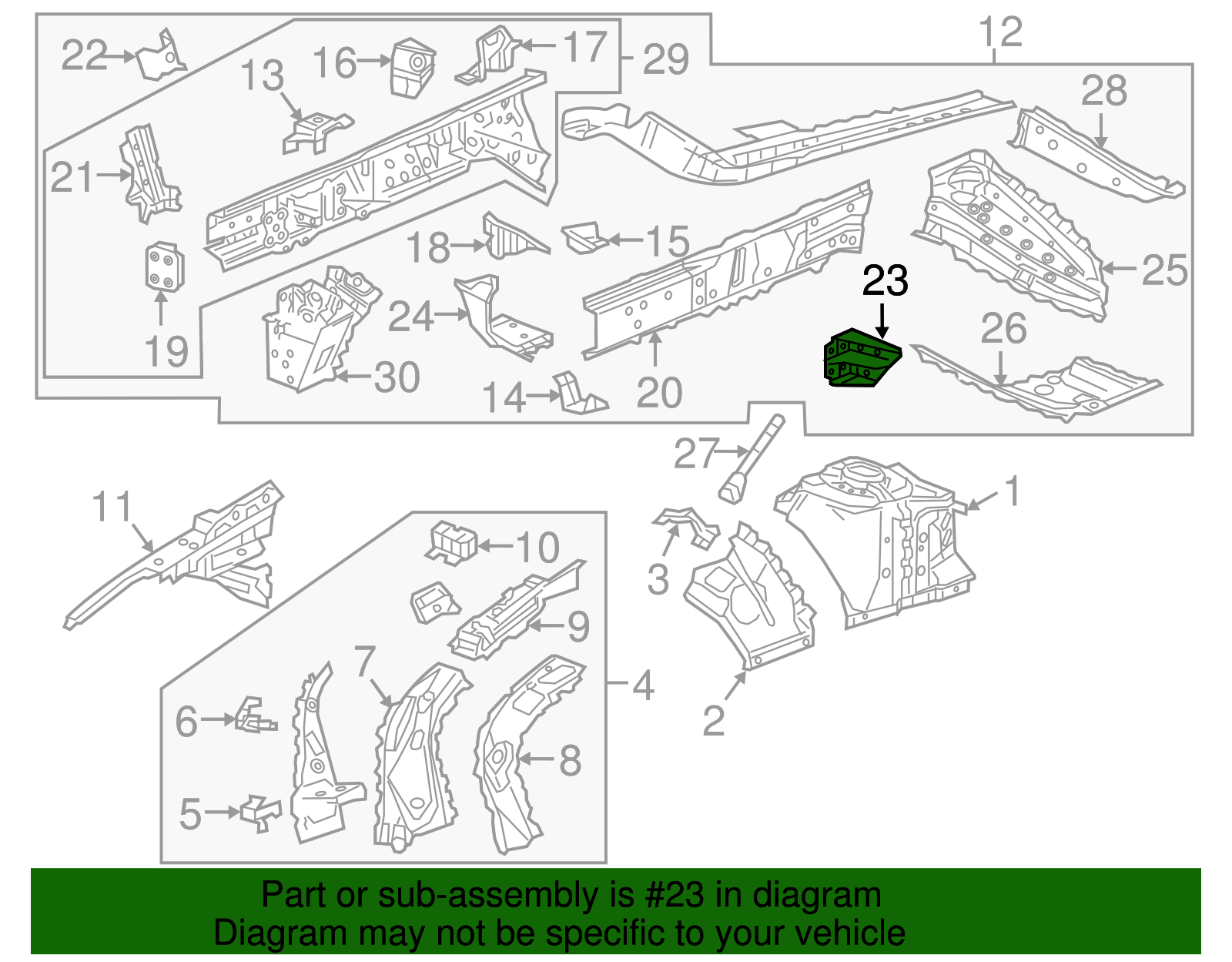 2016-2025 GM Rail Extension 84149975 GM | GMPartsDirect.com