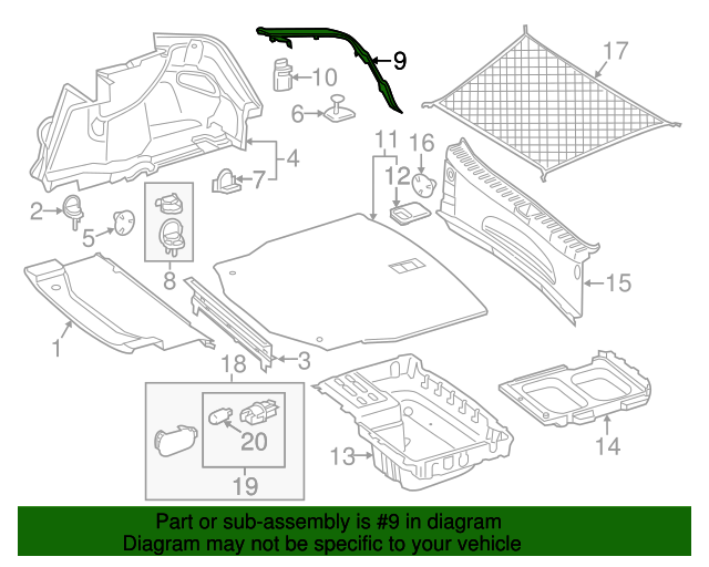 2015-2020 Mercedes-Benz Upper Trim 205-690-28-07 | MB OEM Parts