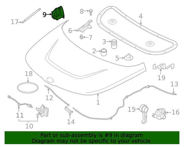 2020-2023 Kia Soul Hinge Cover 86484-K0000 | OEM Parts Online