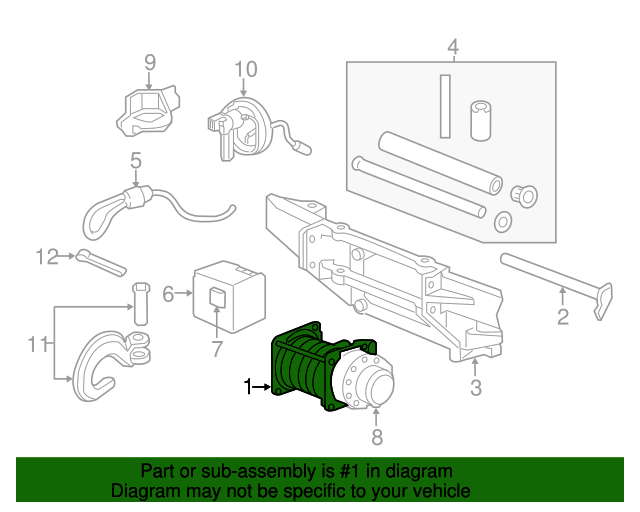 2017-2018 Ram Winch 68323333aa | TascaParts.com