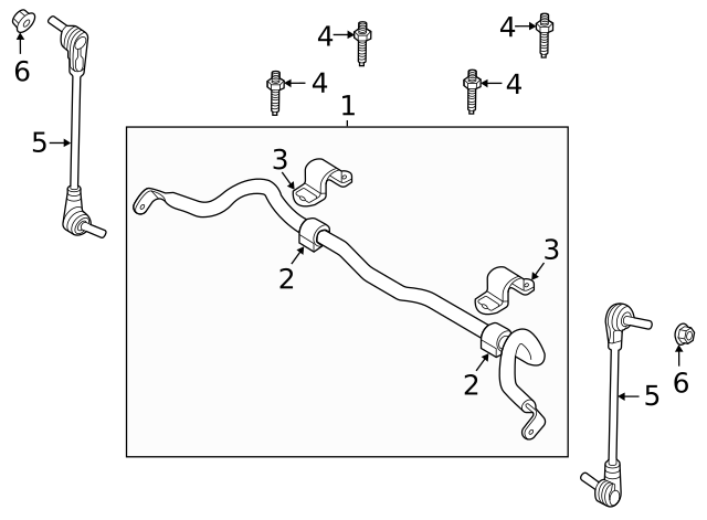 LX6Z-5482-F - Stabilizer Bar 2021-2024 Ford Bronco Sport | AutoNation Parts