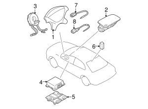 8619A015 - Clock Spring - 2002-2007 Mitsubishi | Lasco Auto Parts