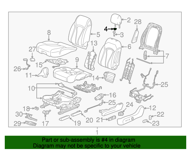 2016-2020 Buick Envision Headrest Guide Bezel 23463948 | QuirkParts