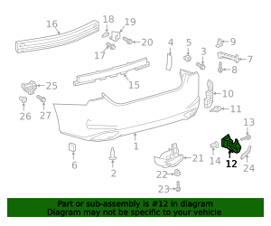 2019-2023 Lexus ES350 Bumper Guide 52567-06020 | AutoNationParts.com