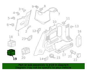 LR081321 - Air Suspension Switch - 2017-2020 Land-Rover ...