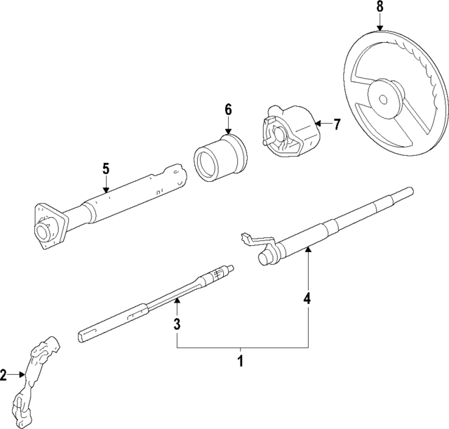 2007-2014 GM Lower Intermediate Steering Shaft 25846971 GM ...