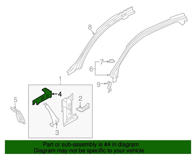 4G8-809-112-A - Reinforced Plate 2012-2018 Audi | Audi OEM Parts