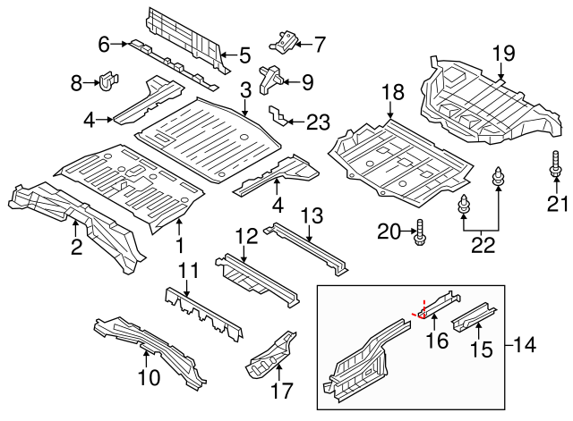 740D0-3NF0A - Mount Bracket 2013-2024 Nissan LEAF | Nissan Parts ...