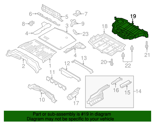 2011-2012 Nissan Leaf Under Cover 748A2-3NA0A | Parts for Nissans