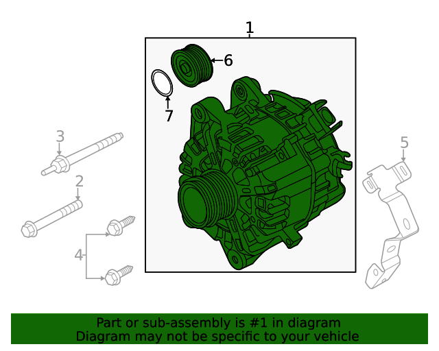 2019-2020 Ford Alternator GK2Z-10346-H | OEM Parts Online