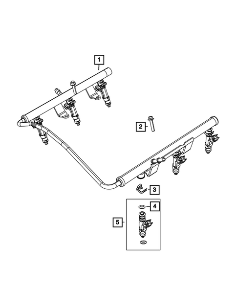 Fuel Rail and Injectors for 2012 Jeep Liberty | We R Mopar