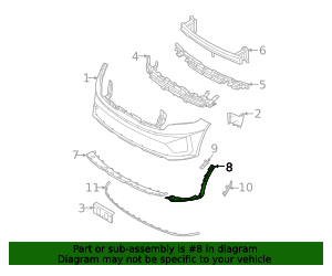 2021-2023 Kia Sorento Molding Extension 86593-R5300 | TascaParts.com