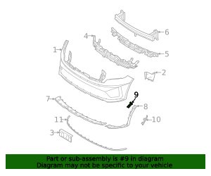 86555-R5000 - Molding Extension Side Reinforced 2021-2023 Kia Sorento ...